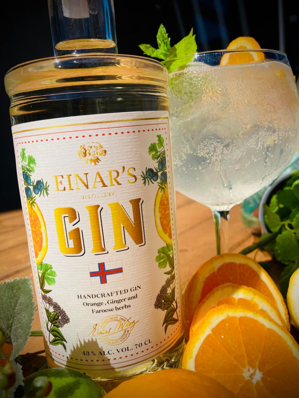 Einar's Gin Orange - 43% - 70 cl. | Tønden ApS forhandler Whisky ...